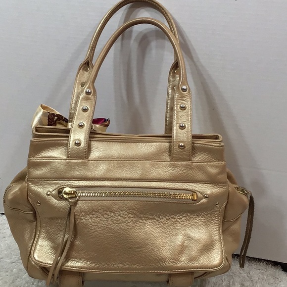 Botkier | Bags | Botkier Gold Leather Multi Section Shoulder Bag | Poshmark